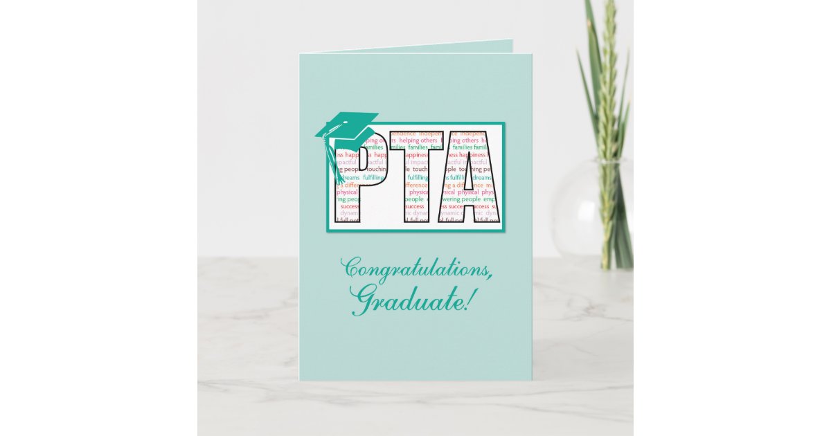 Physical Therapy Assistant Graduation Congrats Card | Zazzle