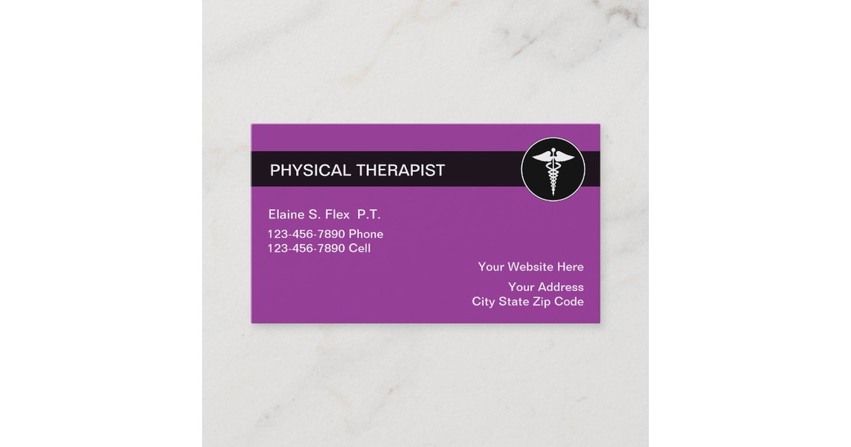 Physical Therapy Business Cards | Zazzle