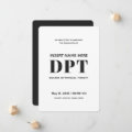 Physical Therapy DPT Graduation Announcement Card | Zazzle
