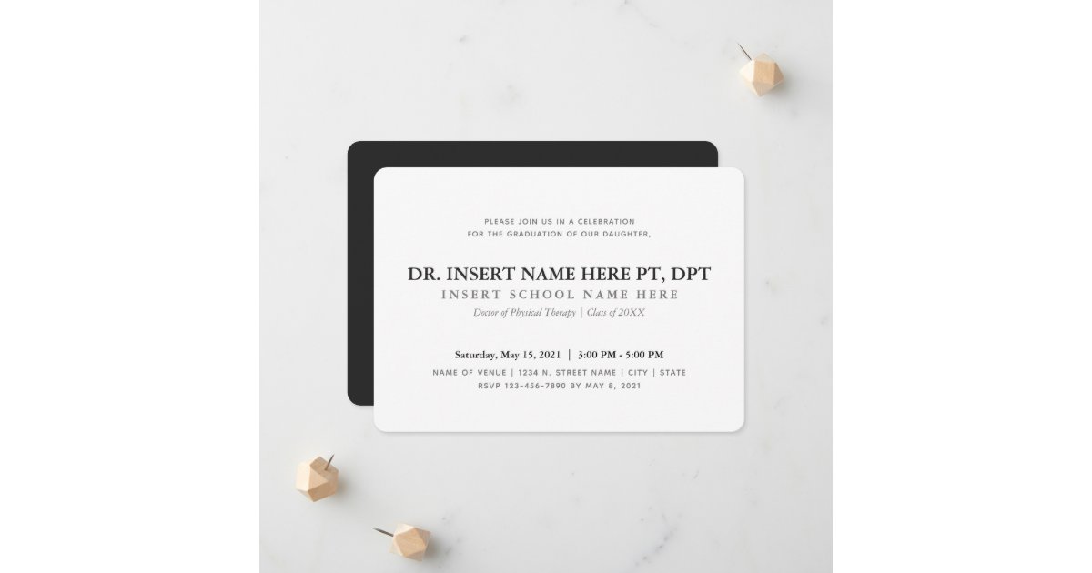 Physical Therapy DPT Graduation Party Invitation | Zazzle