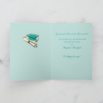 Physical Therapy Graduation Congratulations, PT wi Card | Zazzle