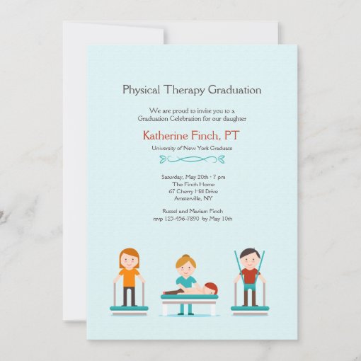 Physical Therapy Graduation Invitation | Zazzle