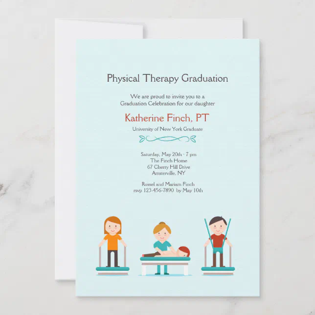 Physical Therapy Graduation Invitation | Zazzle