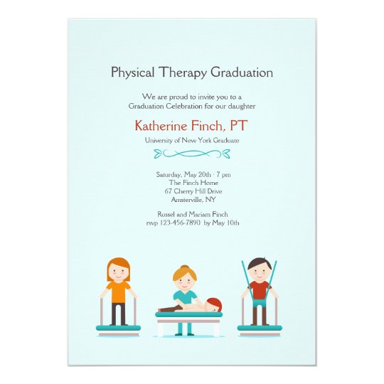 Physical Therapy Graduation Invitation | Zazzle.com