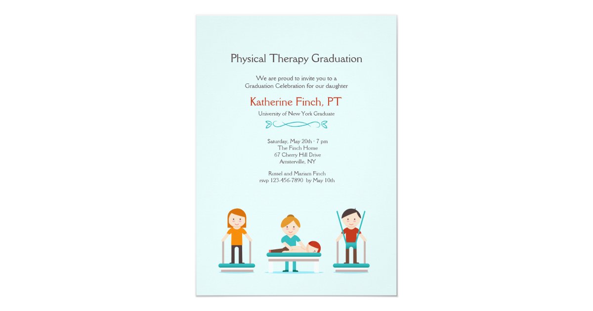Physical Therapy Graduation Invitation | Zazzle.com
