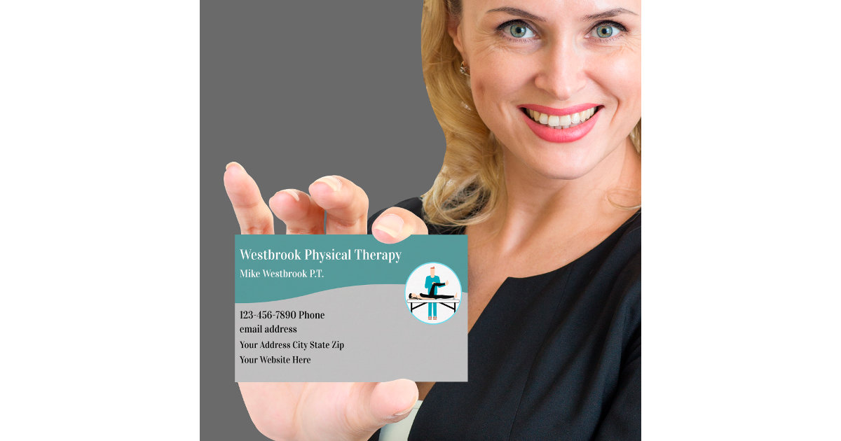 Physical Therapy Modern Business Card | Zazzle