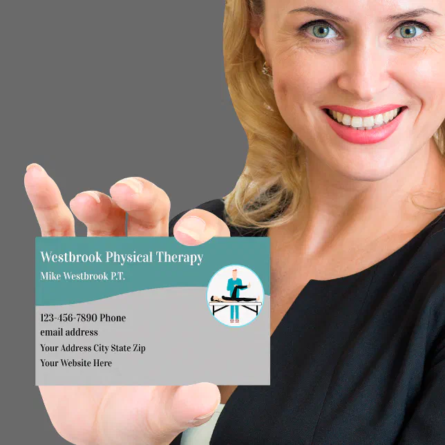 Physical Therapy Modern Business Card | Zazzle