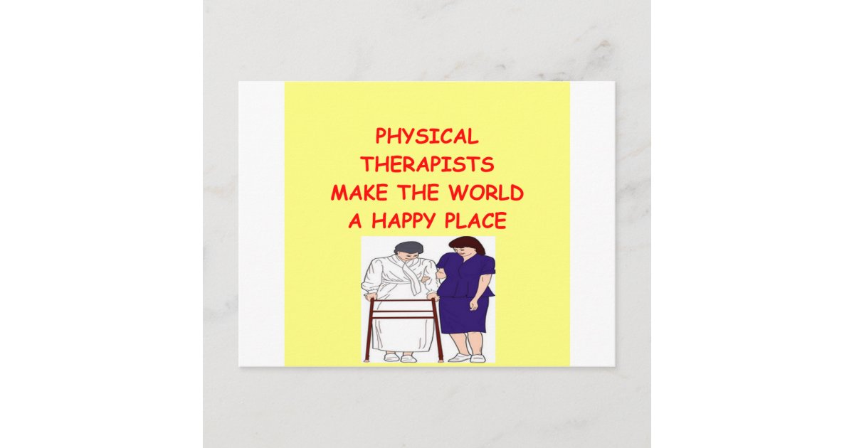 physical therapy postcard | Zazzle