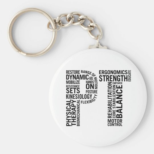 Physical Therapy PT Keychain | Zazzle.com