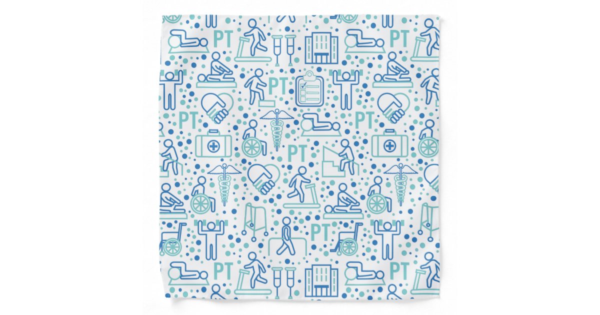Physical Therapy PT Pattern Bandana | Zazzle