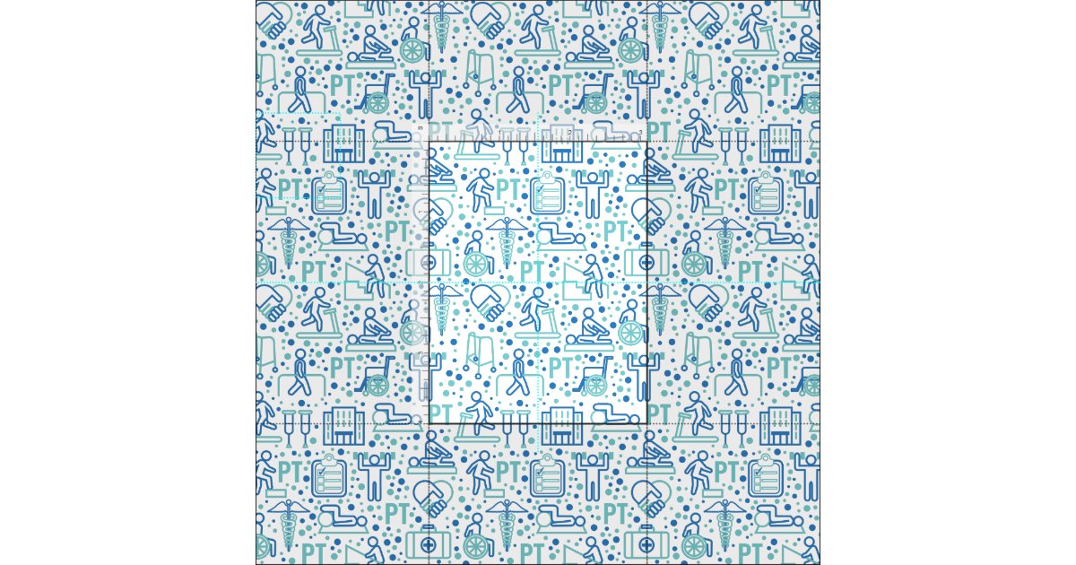 Physical Therapy PT Pattern Fabric | Zazzle