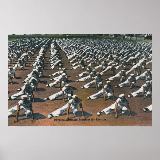 Physical Training Program for Recruits - US Navy Poster | Zazzle