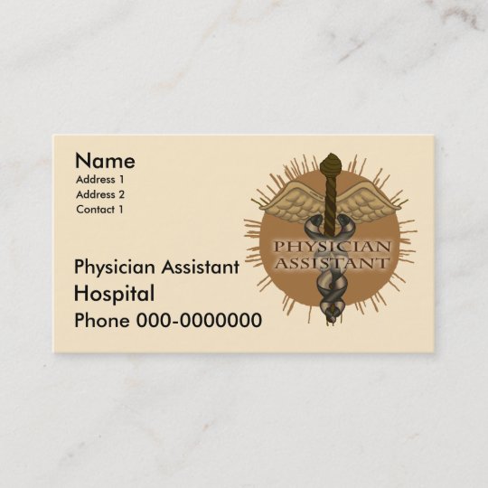 Physician Assistant business cards | Zazzle.com