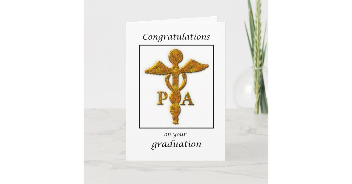 Physician Assistant Graduation Congratulations Card | Zazzle