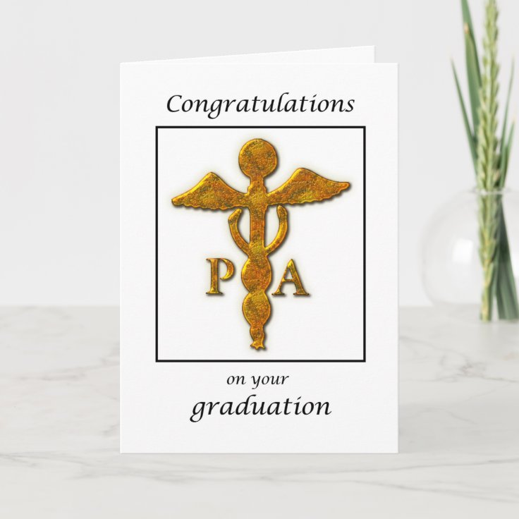 Physician Assistant Graduation Congratulations Card | Zazzle