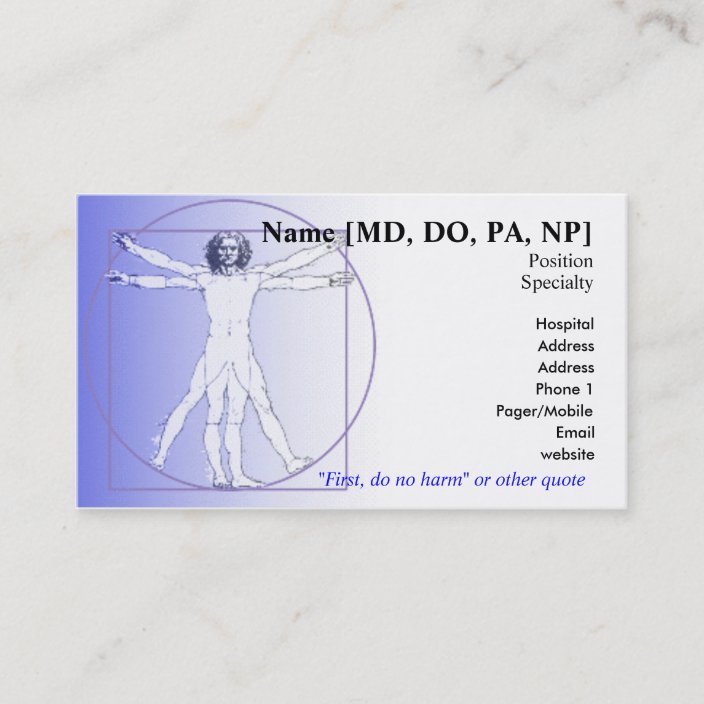 Physician Business Card | Zazzle.com