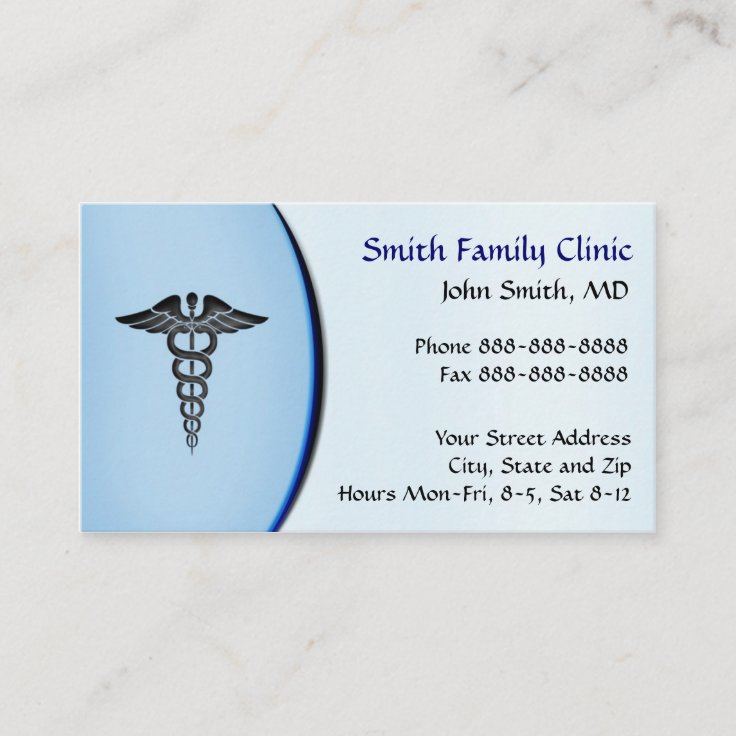 Physician Doctor Medical Symbol Business Card | Zazzle