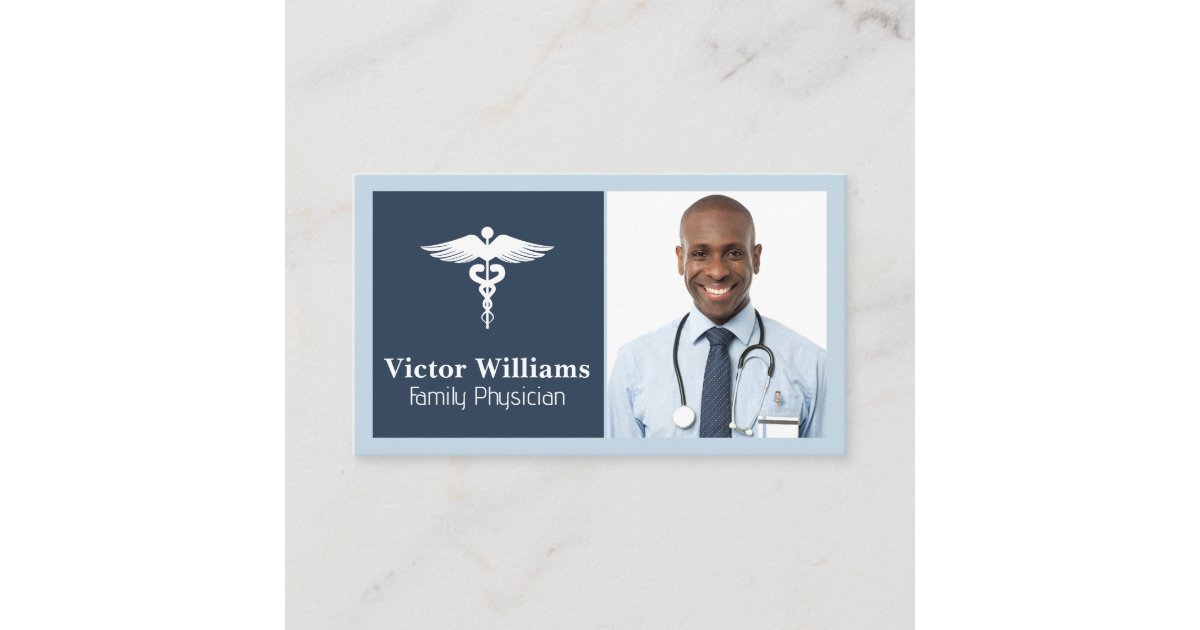 Physician Smiling | Medical Health Logo Business Card | Zazzle