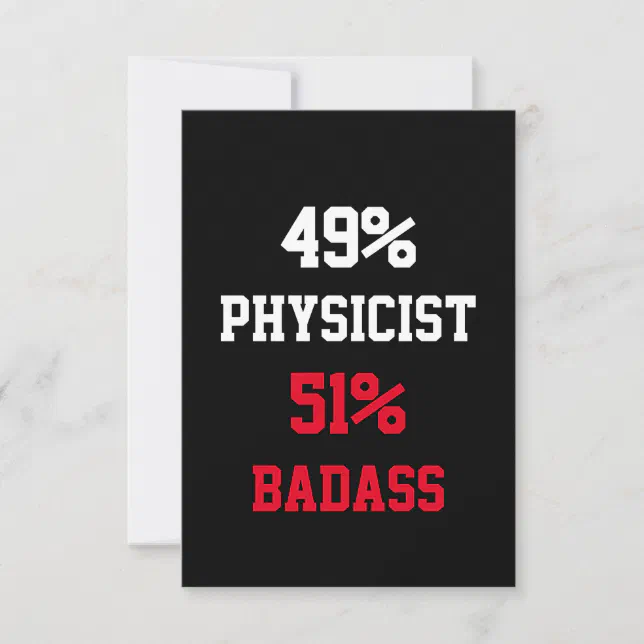 Physicist Badass Card | Zazzle