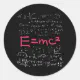 Physics and Math Formulas EMC2 Classic Round Sticker | Zazzle