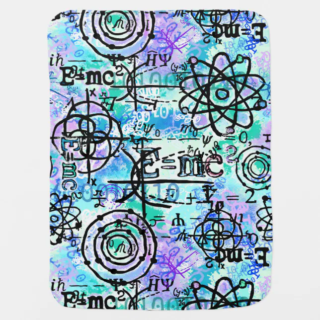 Physics and Math Symbols, Geek Baby Blanket | Zazzle