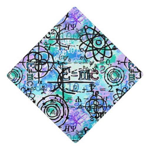 Physics and Math Symbols, Geek Graduation Cap Topper | Zazzle