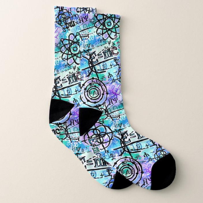 Physics and Math Symbols Geek Socks | Zazzle.com