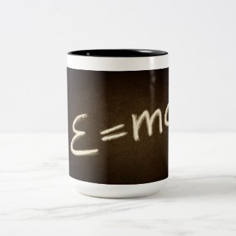 Physics Coffee Mug with Einstein's Famous Equation | Zazzle