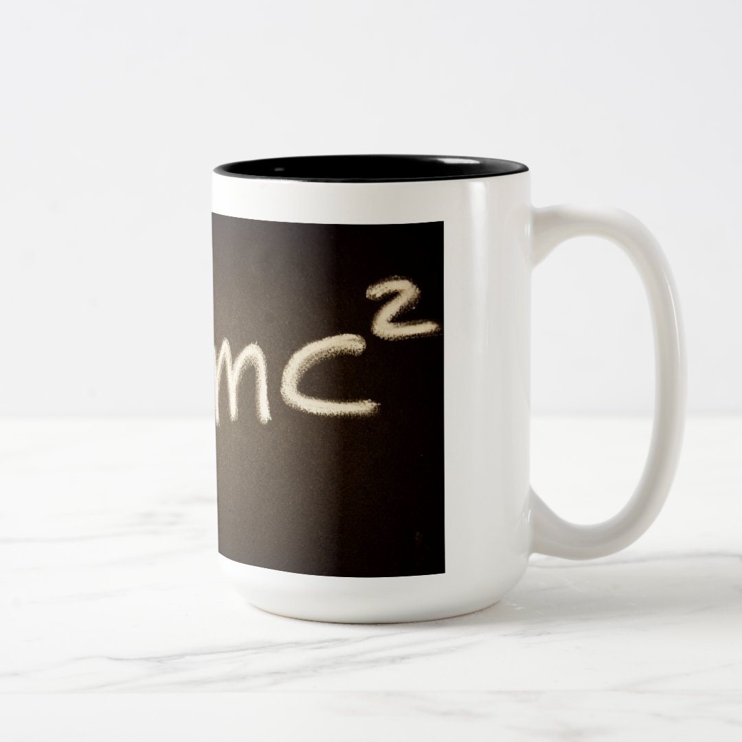 Physics Coffee Mug with Einstein's Famous Equation | Zazzle