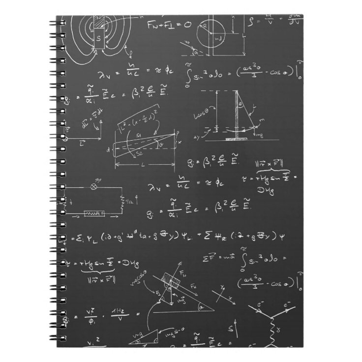 Physics diagrams and formulas notebook | Zazzle