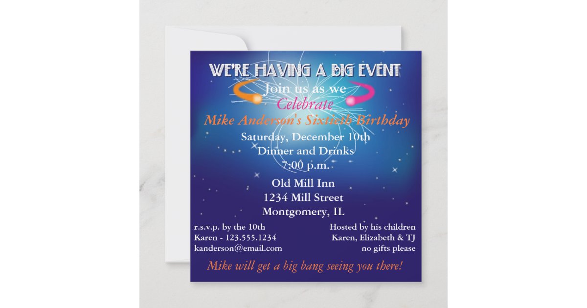 Physics Event Party Invitation | Zazzle