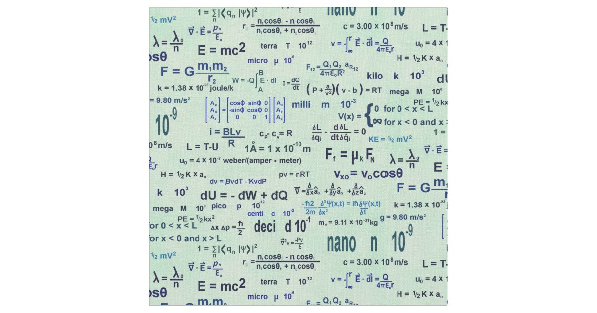 Physics Fabric | Zazzle