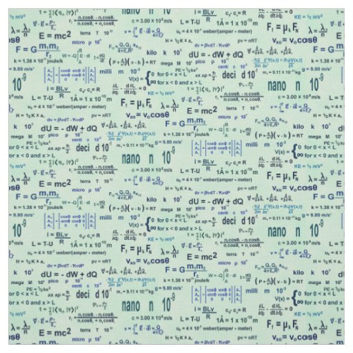 Physics Fabric | Zazzle