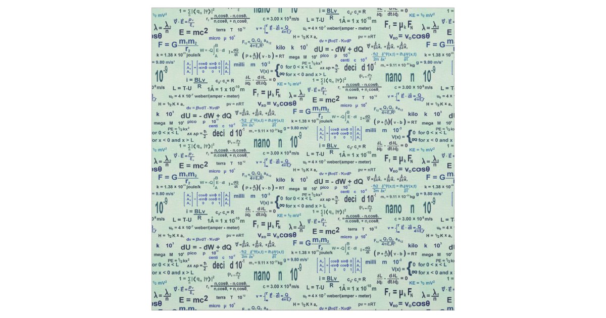 Physics Fabric | Zazzle