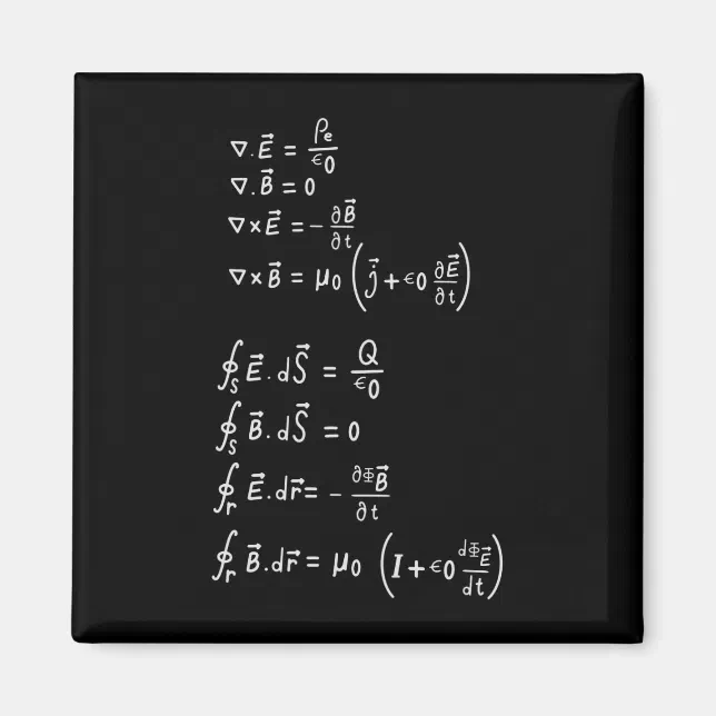 Physics Formula Square Sticker Invitation Magnet | Zazzle