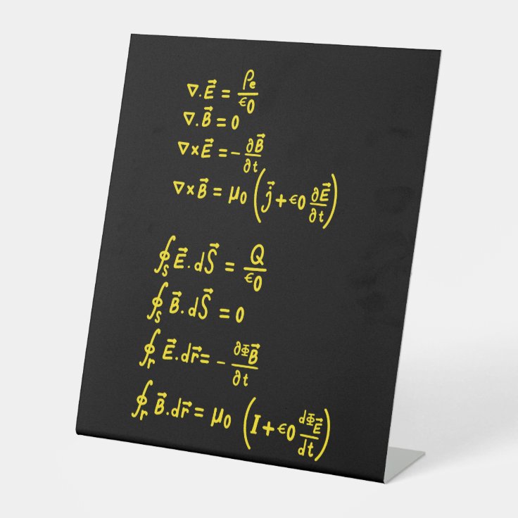 Physics Formula Square Sticker Invitation Pedestal Sign | Zazzle
