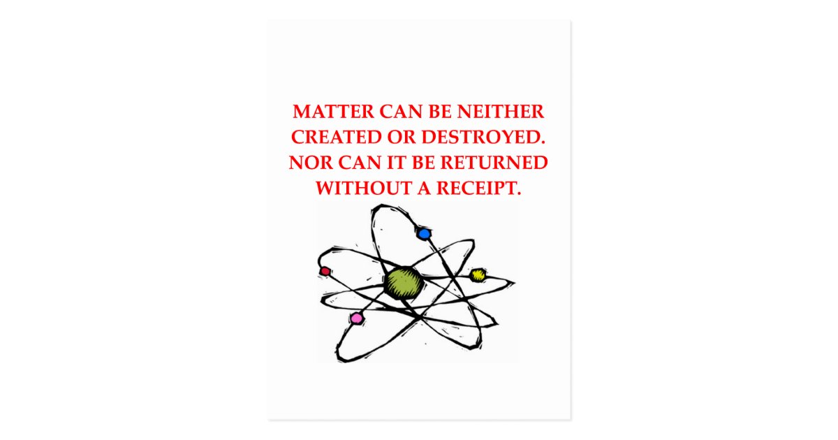 physics joke postcard | Zazzle