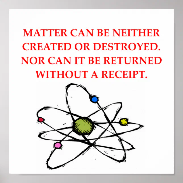 physics joke poster | Zazzle