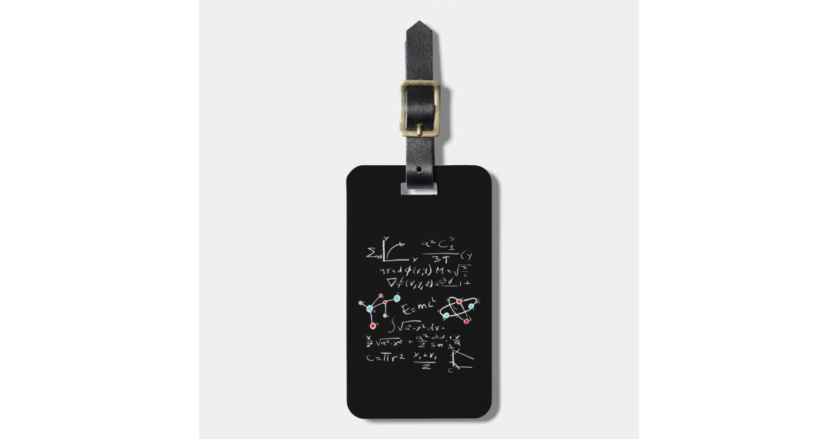 Physics Math Formula Teacher Student Atoms and Mol Luggage Tag | Zazzle