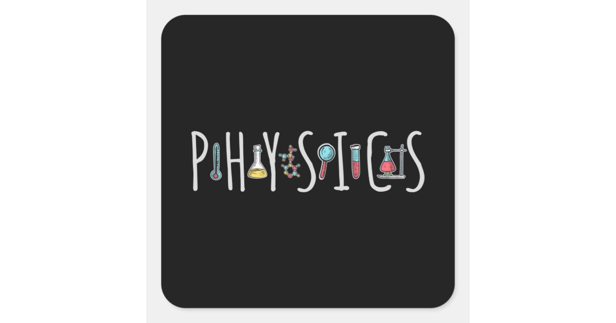 Physics Square Sticker | Zazzle