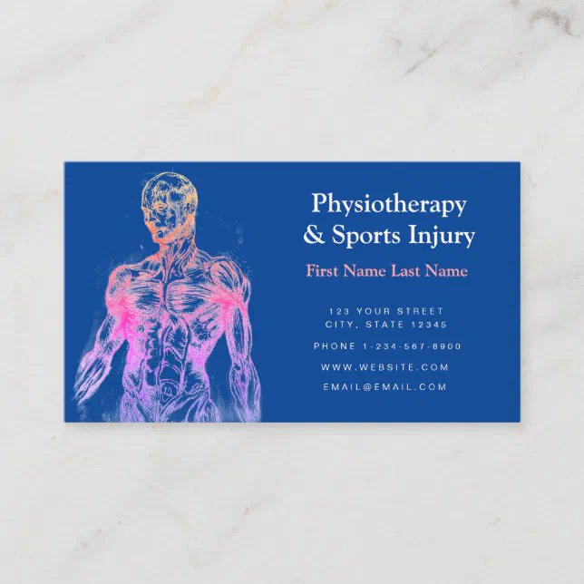 Physiotherapy and Sports Injury Business Card | Zazzle