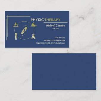 Physiotherapy Private Clinic Doctor Physiotherpist Business Card | Zazzle