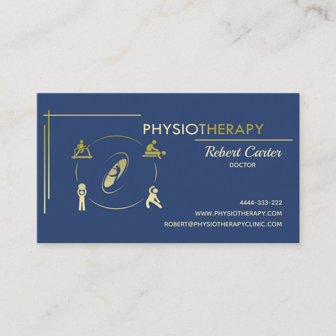 Physiotherapy Private Clinic Doctor Physiotherpist Business Card | Zazzle