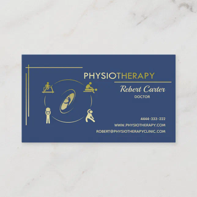 Physiotherapy Private Clinic Doctor Physiotherpist Business Card | Zazzle