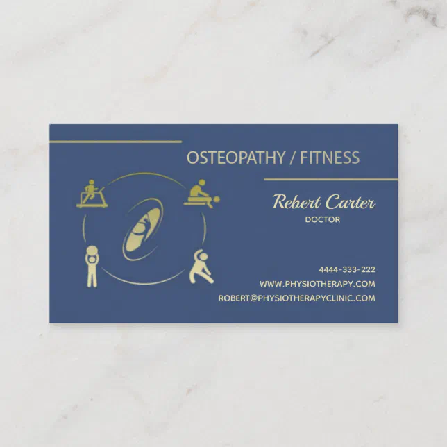 Physiotherapy Private Clinic Doctor Physiotherpist Business Card | Zazzle
