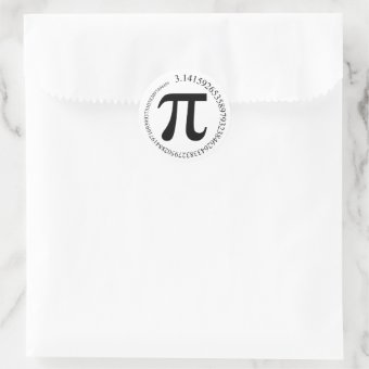 Pi (π) Day Classic Round Sticker | Zazzle