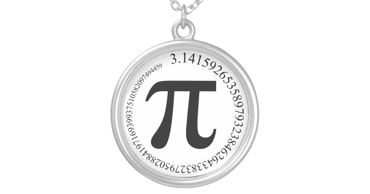 Pi (π) Day Silver Plated Necklace | Zazzle