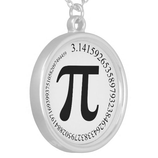 Pi (π) Day Silver Plated Necklace | Zazzle