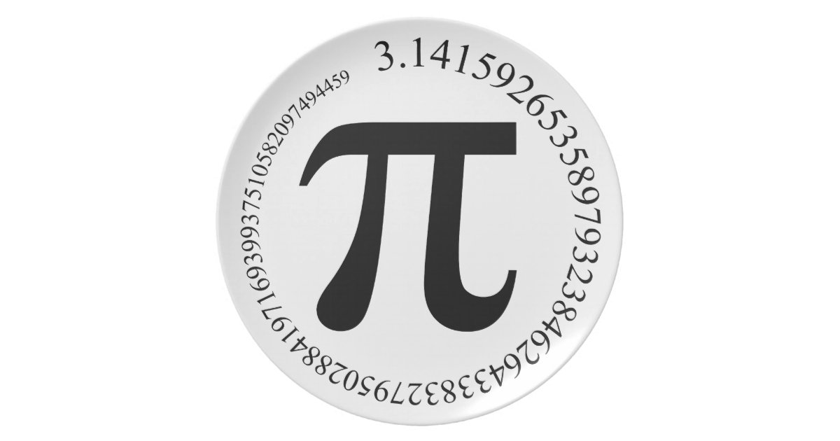 Pi (π) Plate | Zazzle
