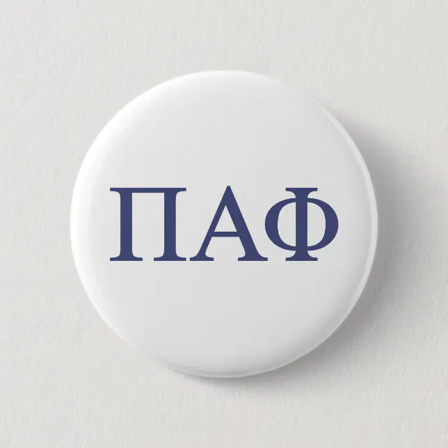 Pi Alpha Phi Fraternity Greek Letters Logo Button | Zazzle